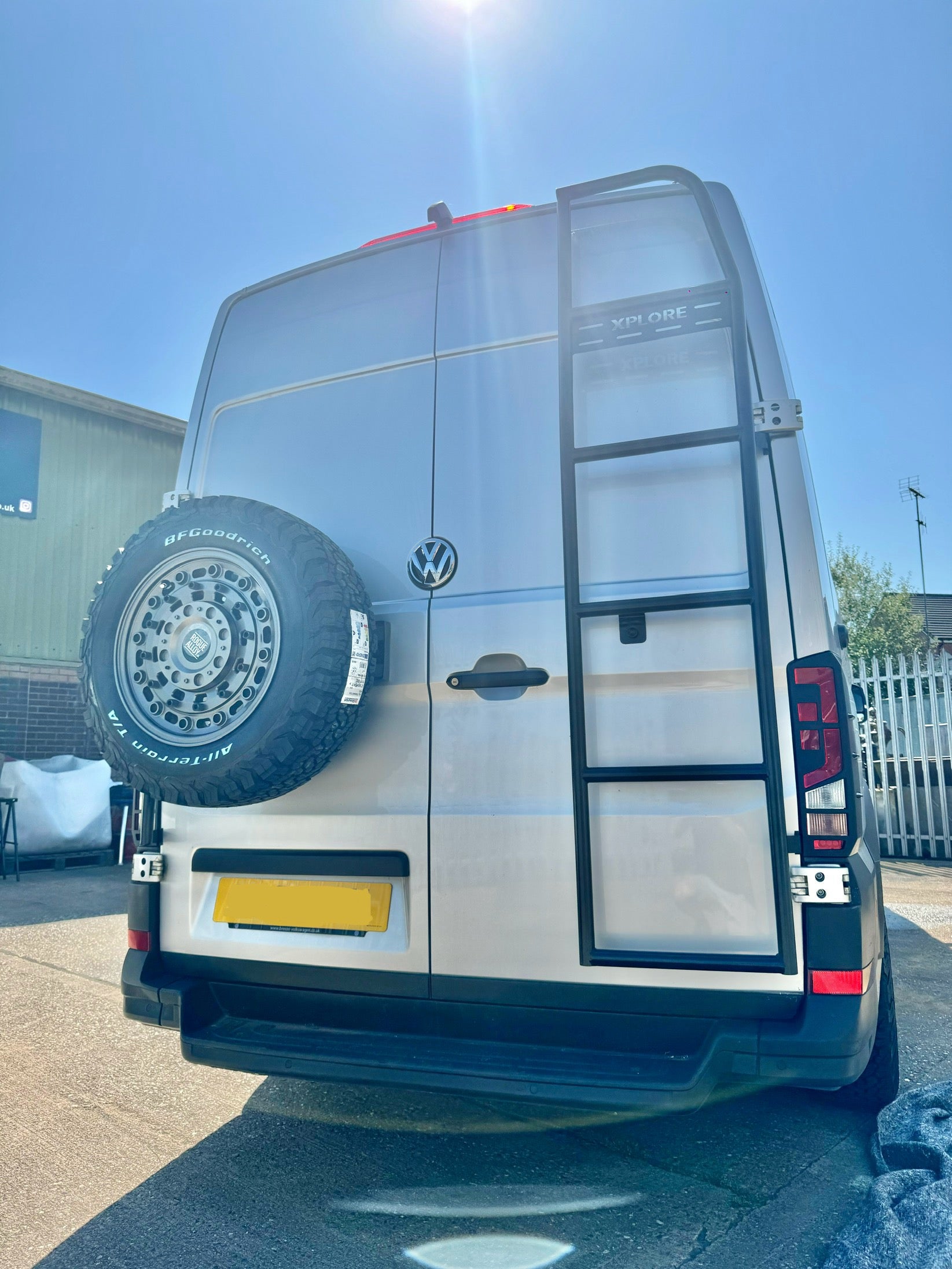 Xplore Campers Rear Door Spare Wheel Carrier - Mercedes Sprinter / VW ...
