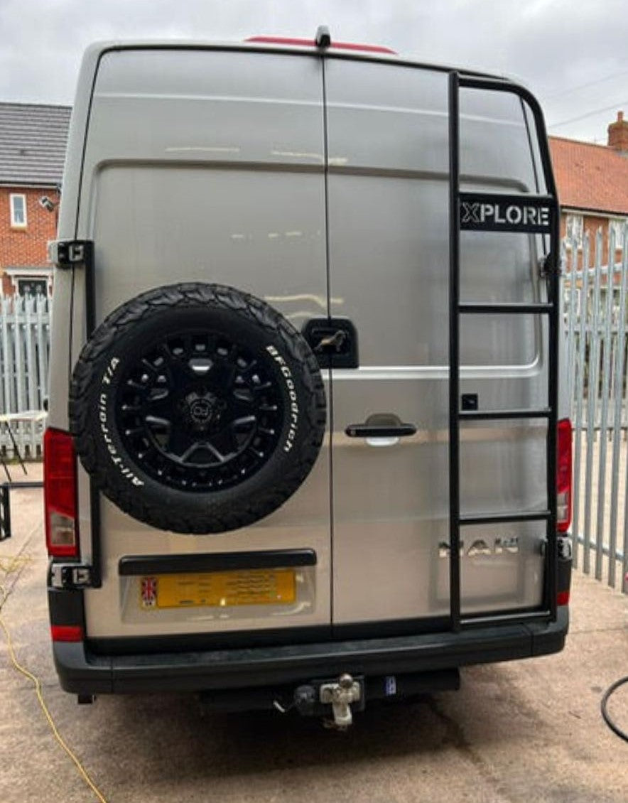 Xplore Campers Rear Door Spare Wheel Carrier - Mercedes Sprinter / VW ...