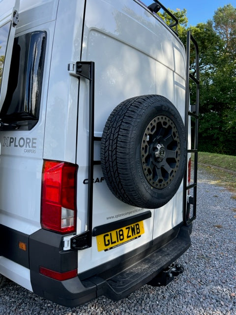 Xplore Campers Rear Door Spare Wheel Carrier - Mercedes Sprinter / VW ...